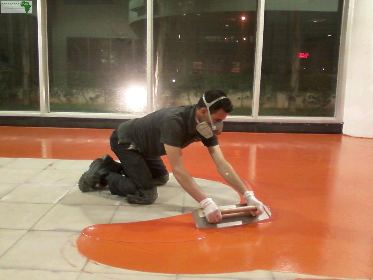 Prestations de services Travaux du revetement de sol en resine epoxy ...